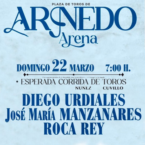 Entradas Toros Arnedo - Arnedo Arena - Marzo 22 de 2026
